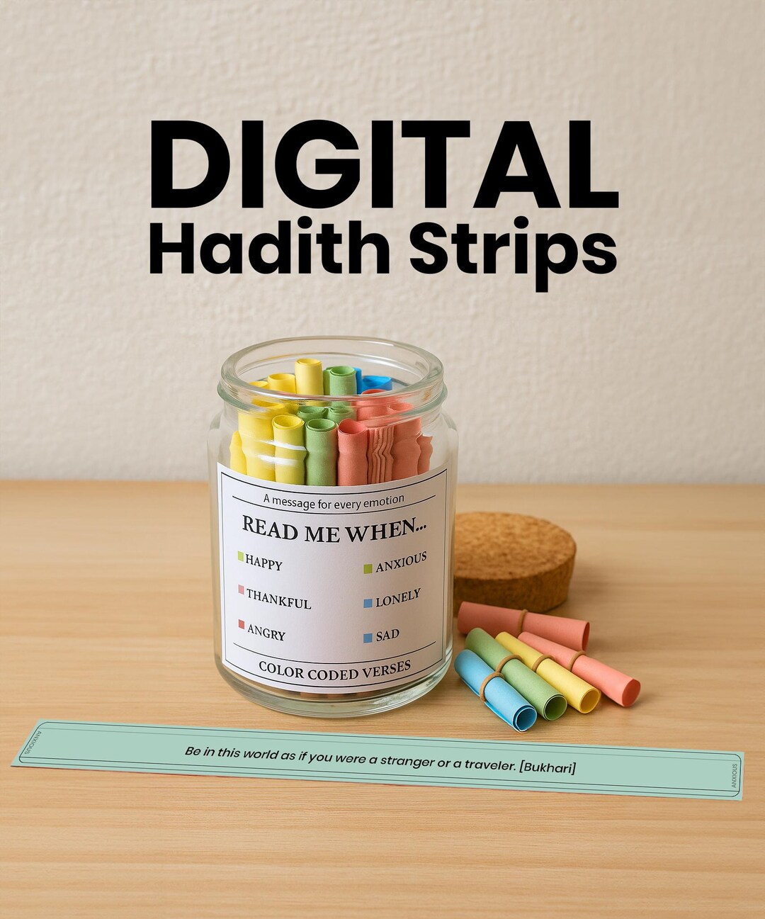 Printable Hadith Eid Hajj Gift Jar, 99 Verses for Every Emotion,islamic ...