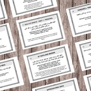 Printable PDF Hajj Dua Cards, Hajj Duas Printable Cards, Hajj ...
