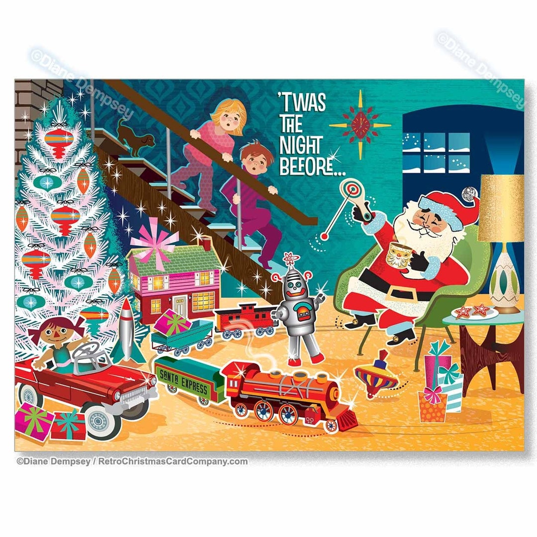 Twas the Night Before Christmas Cards, Package of 8 | Santa Christmas ...