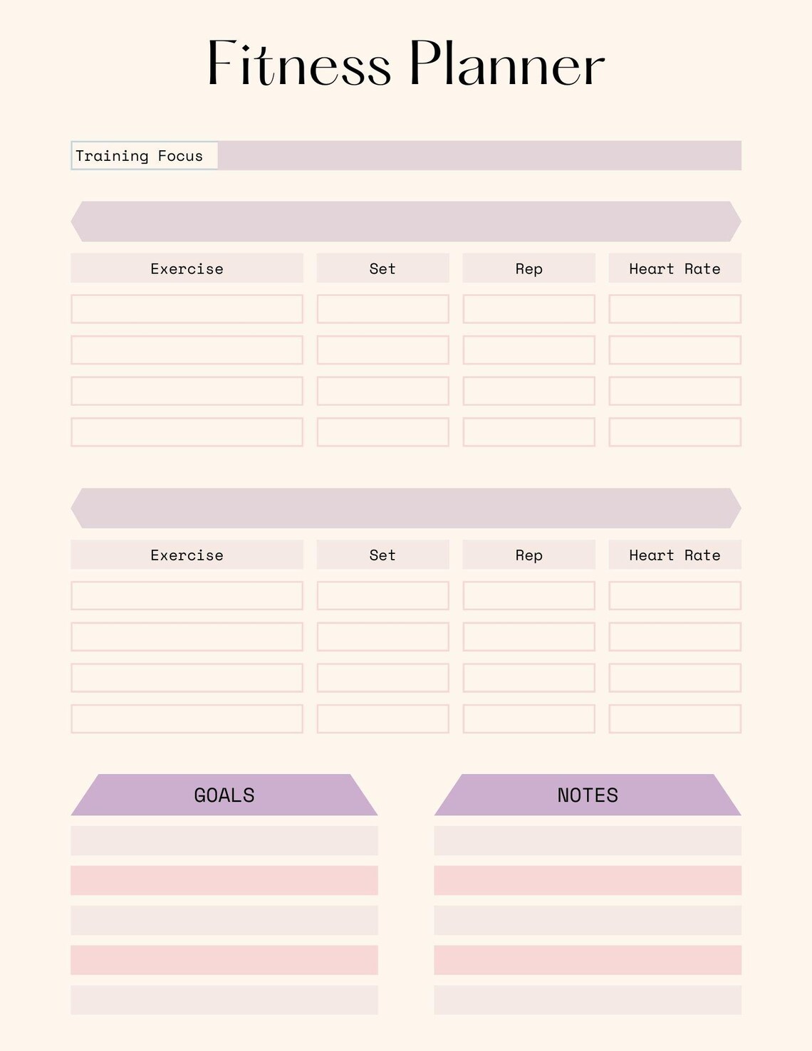 2025 Ultimate Workout Guide & Planner - Etsy