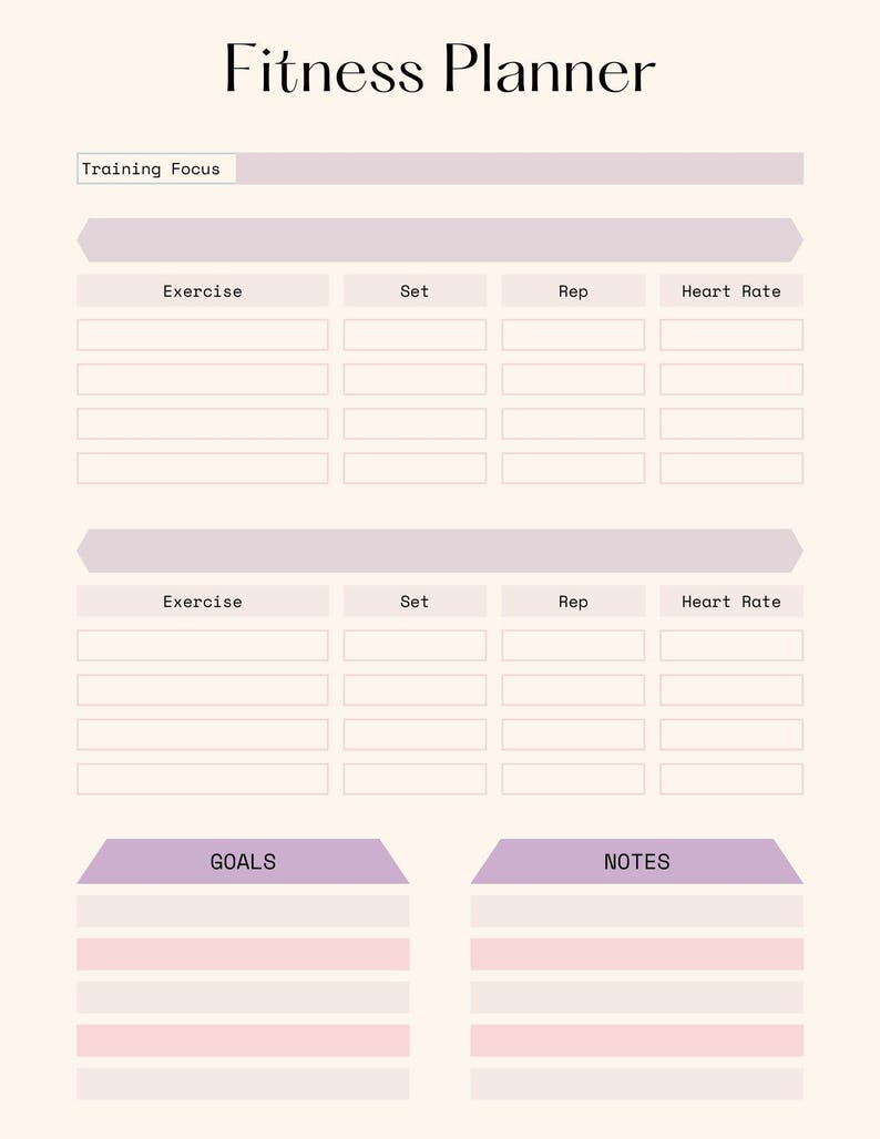 2025 Ultimate Workout Guide & Planner - Etsy