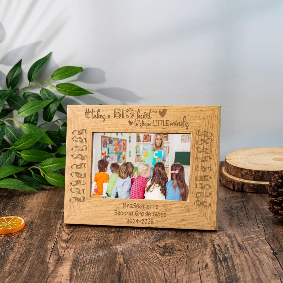Teacher Appreciation Photo Frame: Personalized Wooden Gift - Etsy