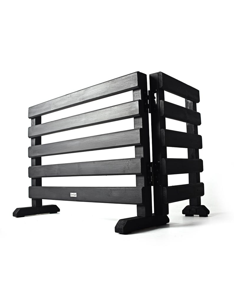 Dog Stopper - BLACK - 5 Slats - Dog Gate - Stairs Blocker - Dog Door ...