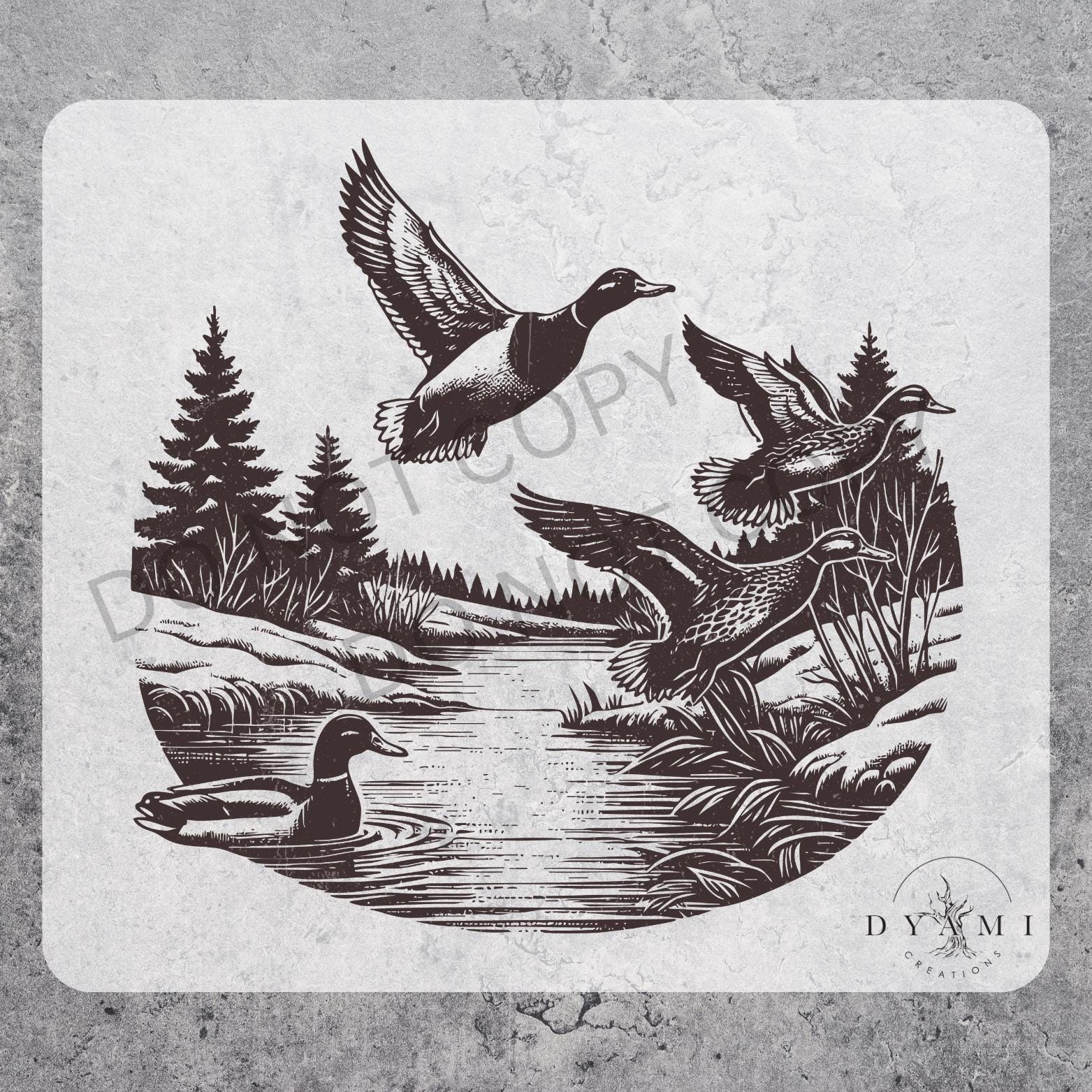 Mallard Outdoor Scene DTF Transfer Ready to Press - Etsy