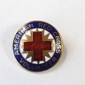 Vintage Red Cross Pin Lot American Red Cross Volunteer Enamel | Etsy