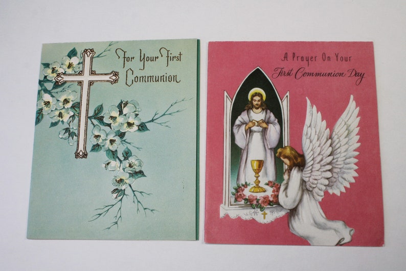 Vintage 1950s First Holy Communion Cards - American Greeting Card Lot ...