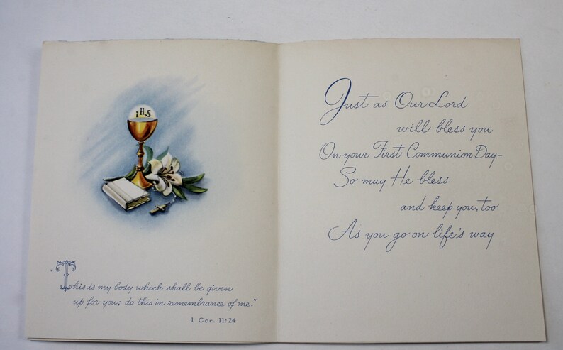 Vintage 1950s First Holy Communion Cards - American Greeting Card Lot ...