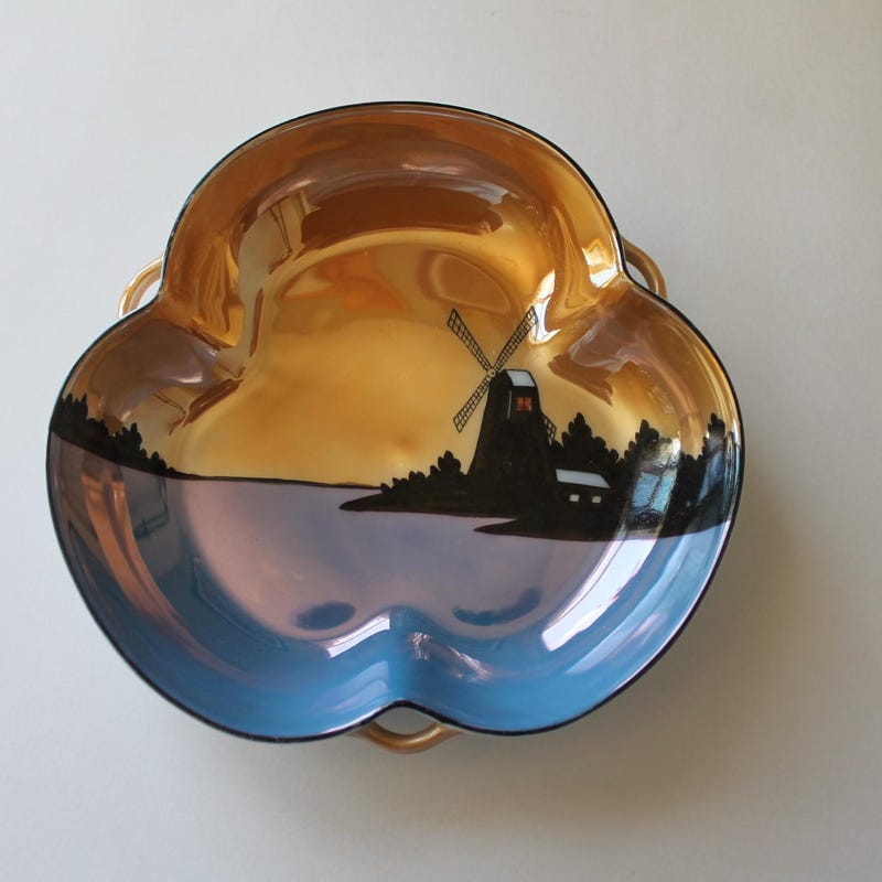 Blue Lusterware - Etsy