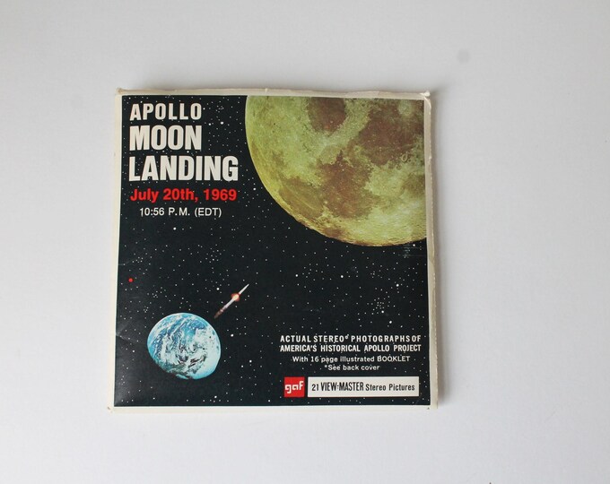 Vintage View Master Reels, Apollo Moon Landing Packet, 3 Reels Booklet ...