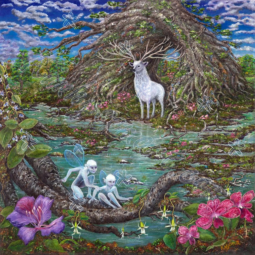 Orchid Fantasy Garden, Fairies, Mythical Creatures, Flowers - Etsy