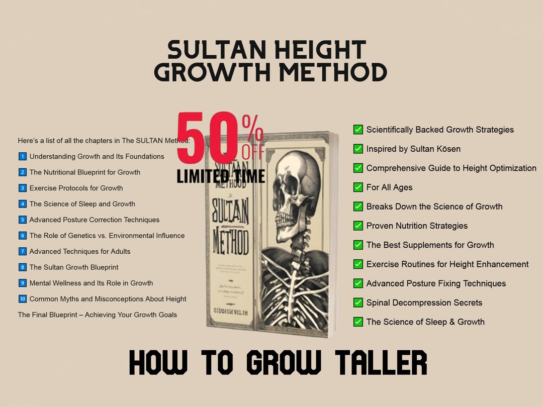 SULTAN METHOD [50% DISCOUNT] | the Ultimate Height Growth Tutorial for ...