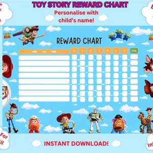 Toy Story Reward Chart | Printable Chore Chart for Kids | Digital ...