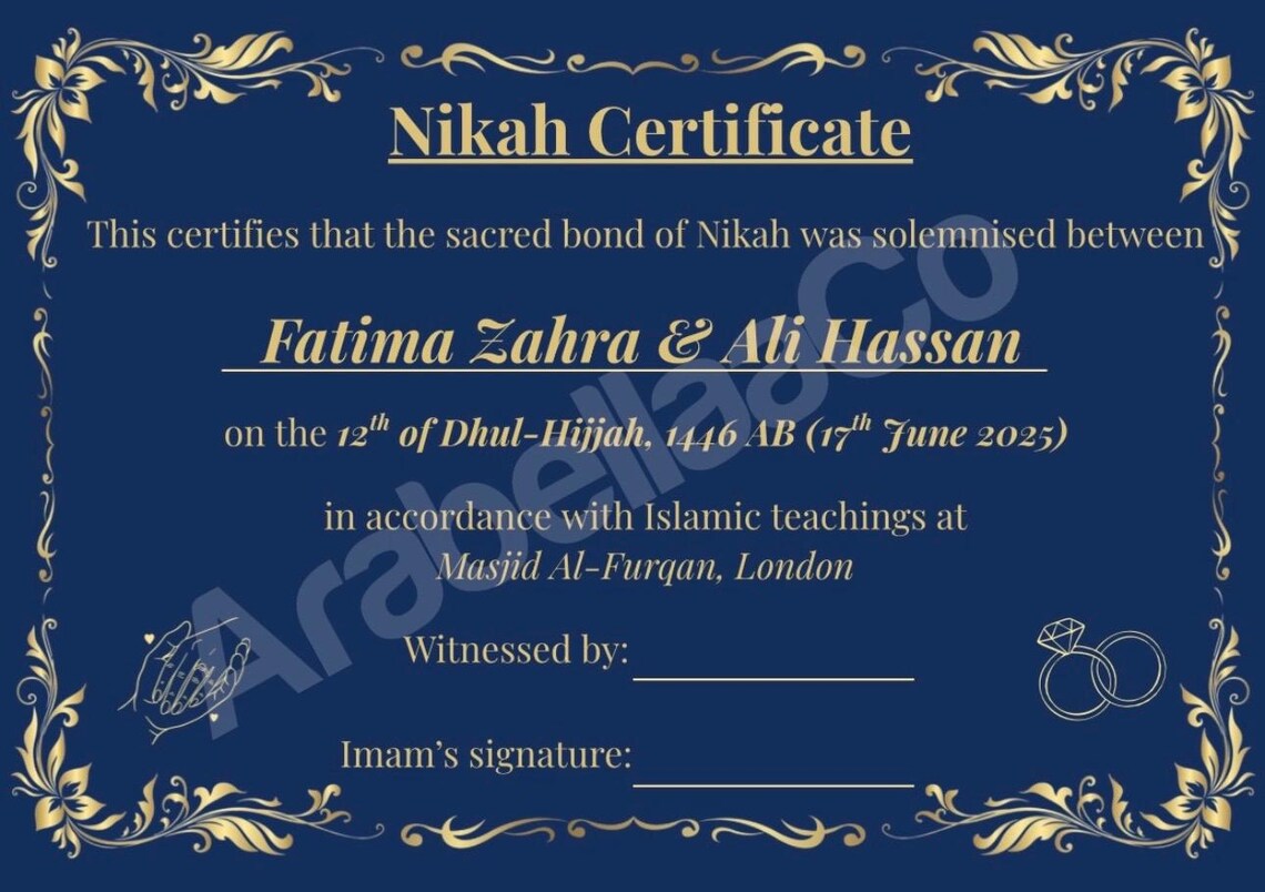 Islamic Certificate Bundle – Editable Canva Templates for Nikah, Quran ...