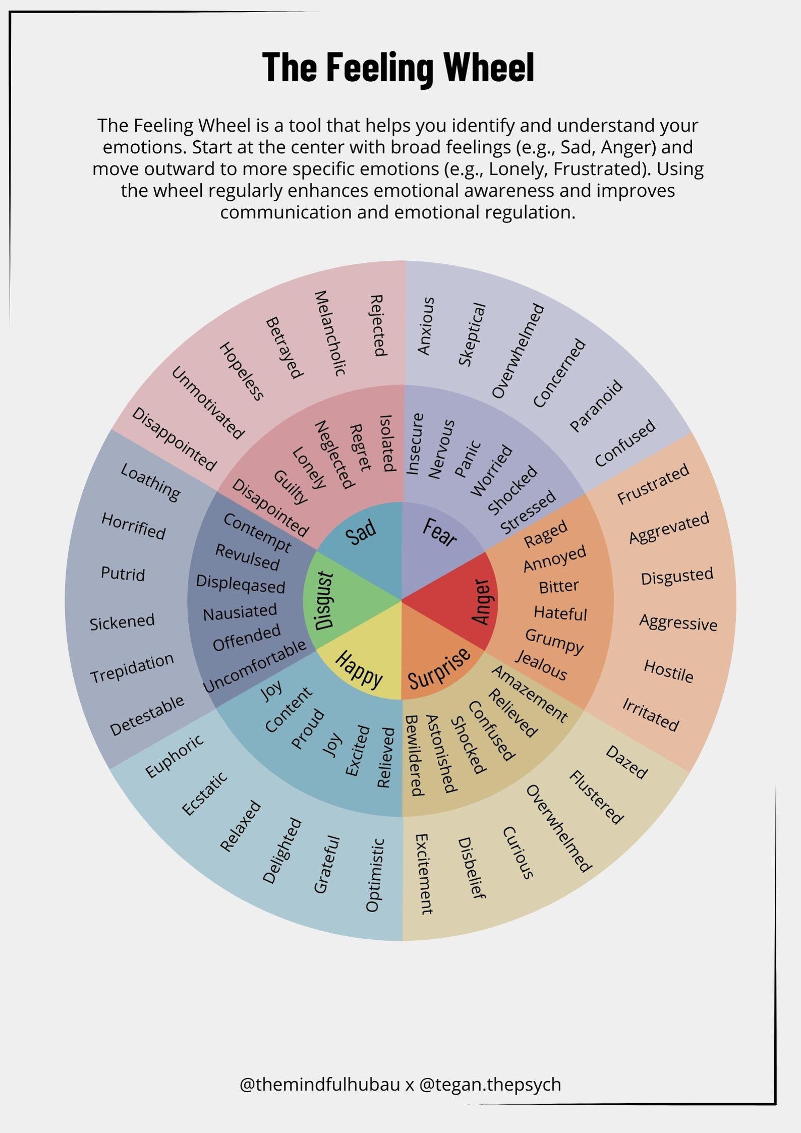The Feeling Wheel - Etsy