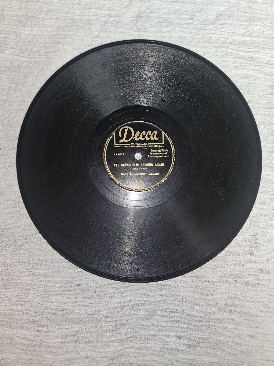 1949 DECCA 78 Record by Hank Sugarfoot Garland Two Singles - Etsy