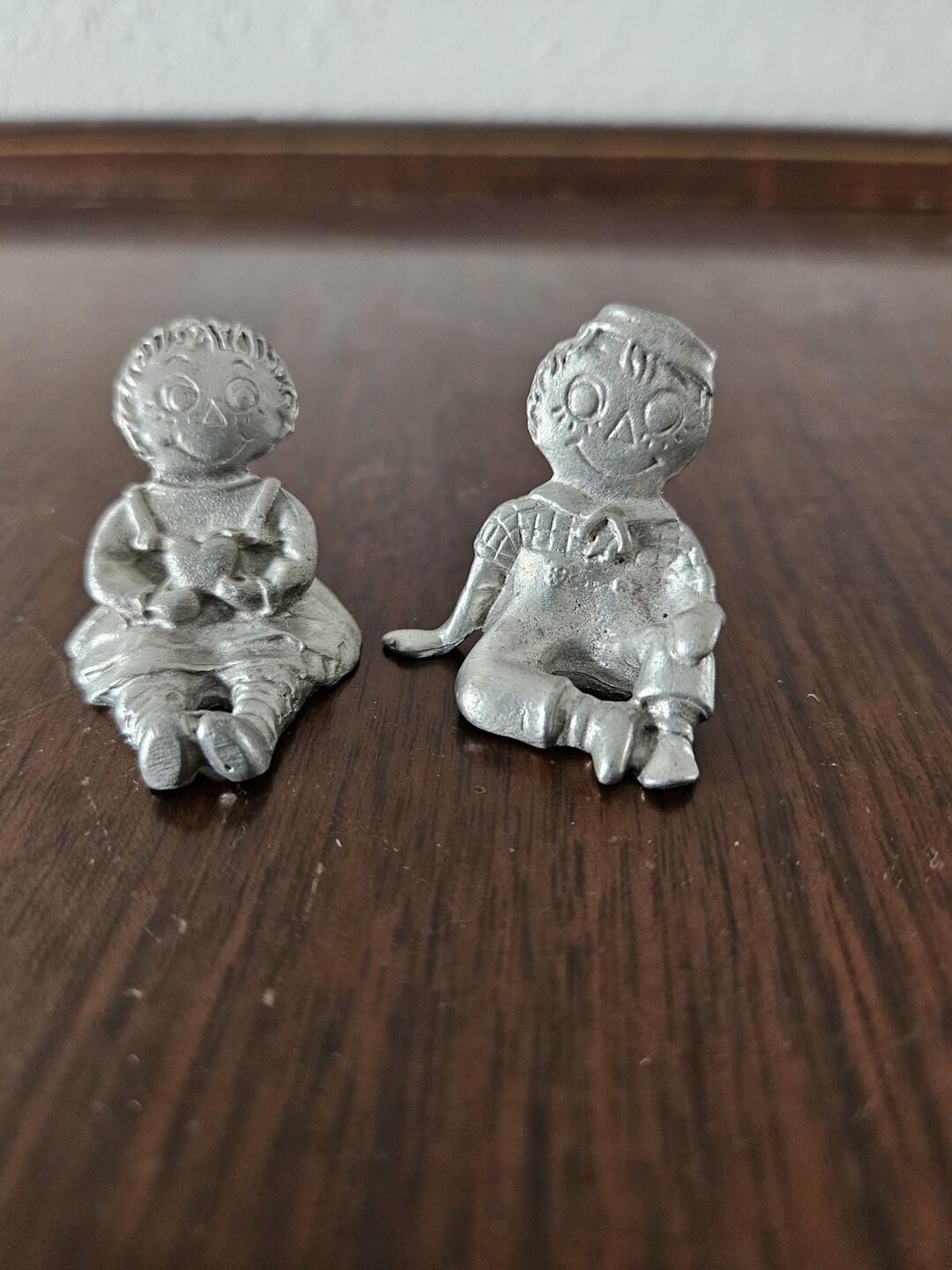 Pewter Raggedy Ann and Andy Figurines - Etsy