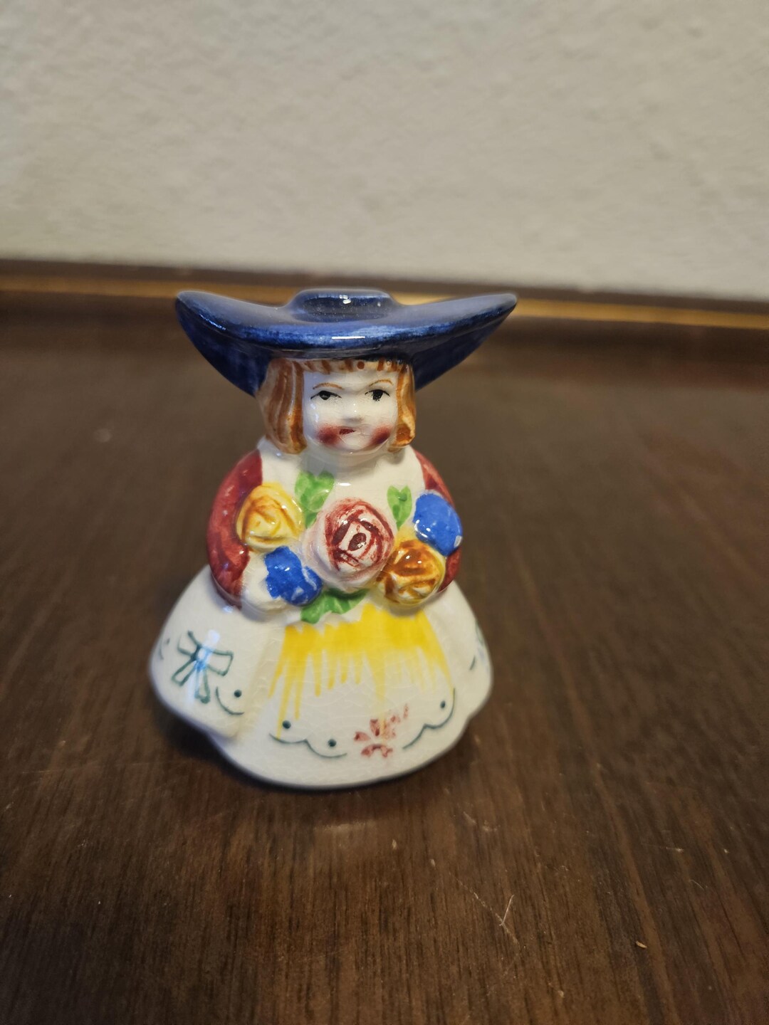 Vintage Salt Shaker Girl With Blue Brim Hat - Etsy
