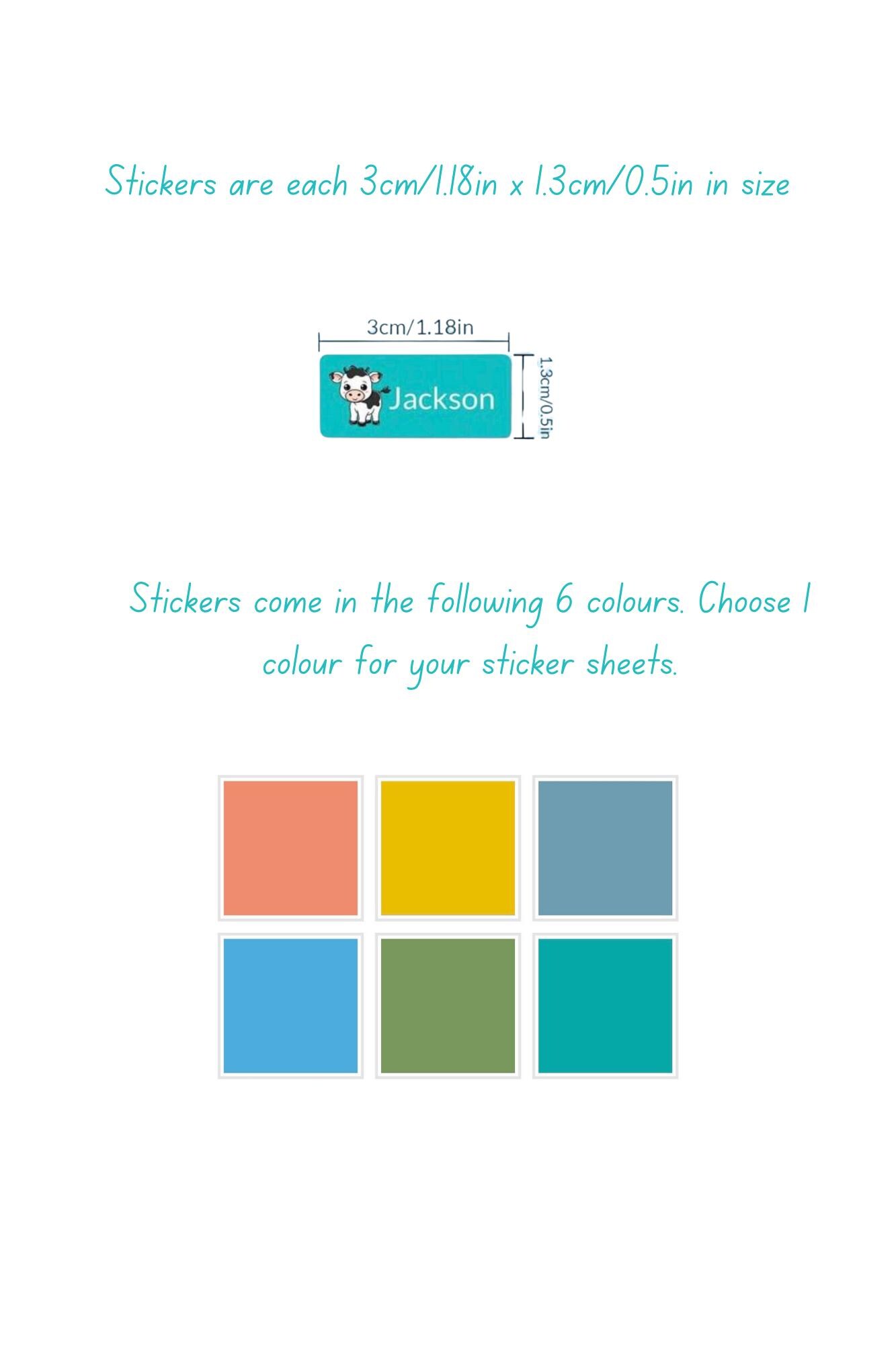 100 Stick on Name Tags Stickers for School, Daycare, Kindergarten ...