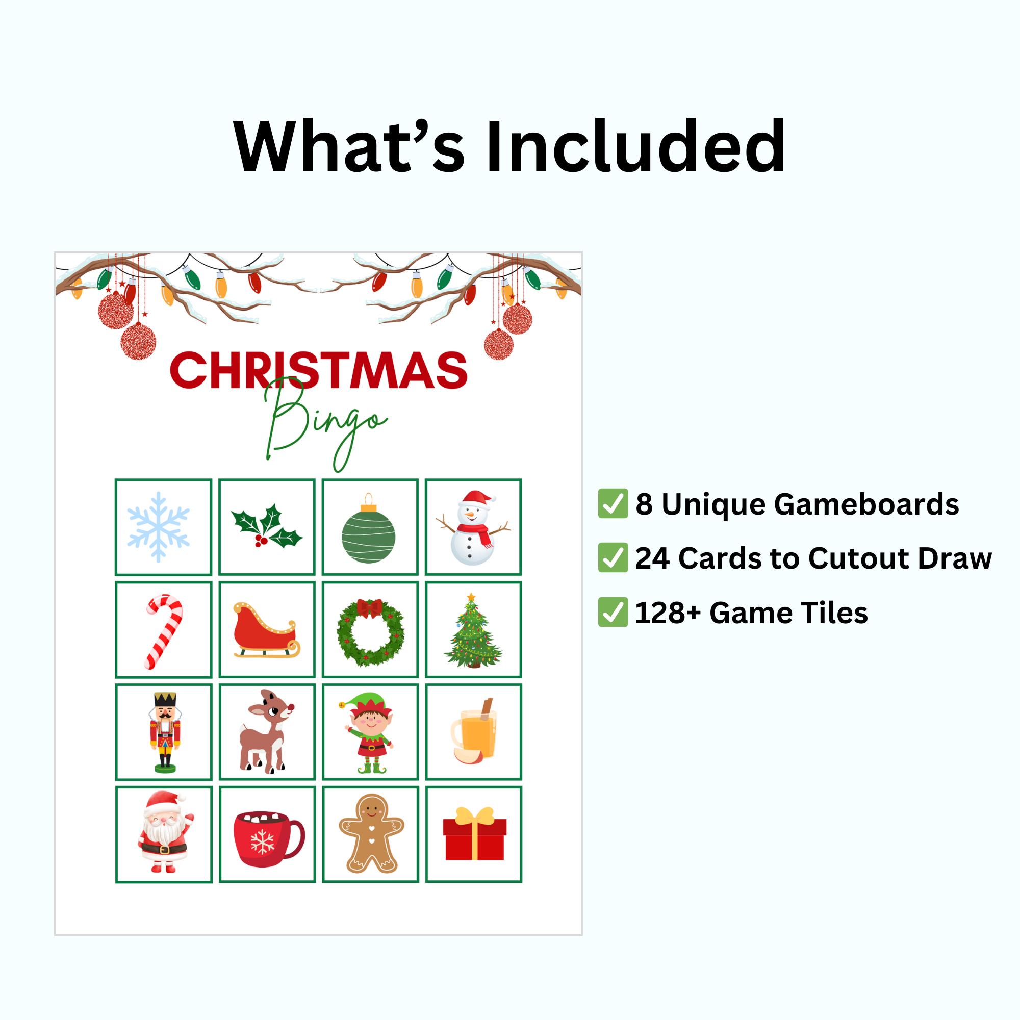 Christmas Bingo Game – Printable Holiday Fun for Families & Kids! - Etsy