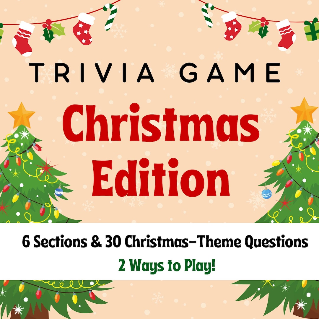Interactive Christmas Trivia - Perfect for Christmas Parties With Co ...