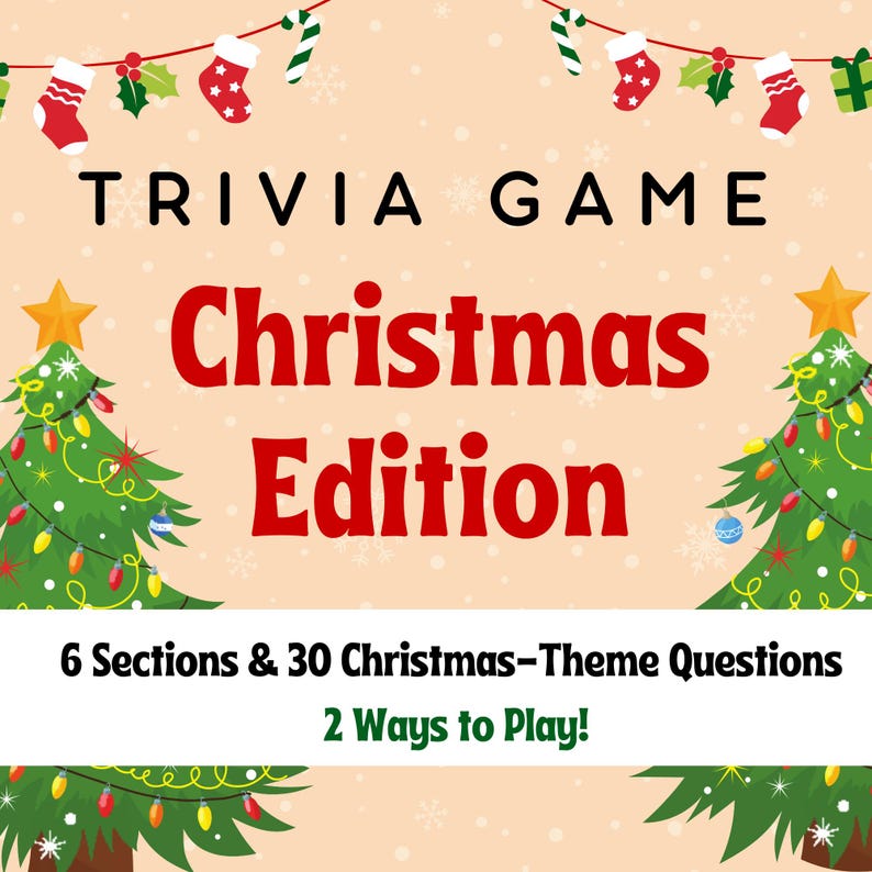 Interactive Christmas Trivia - Perfect for Christmas Parties With Co ...