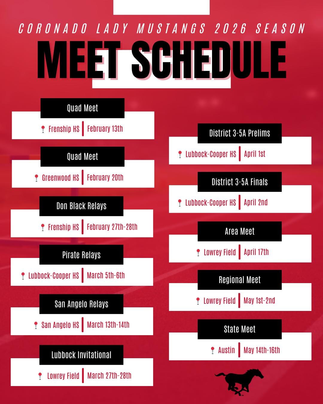 Track & Field Social Media Canva Schedule | Editable Graphic for Teams ...
