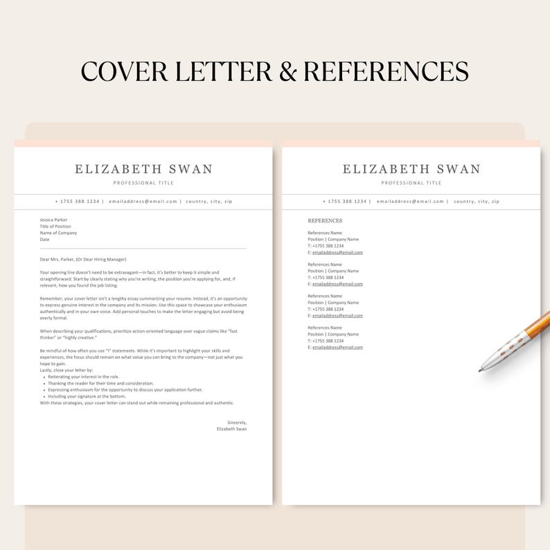 ATS Friendly Resume Template Word, Canva, Google Docs, ATS Resume, ATS ...