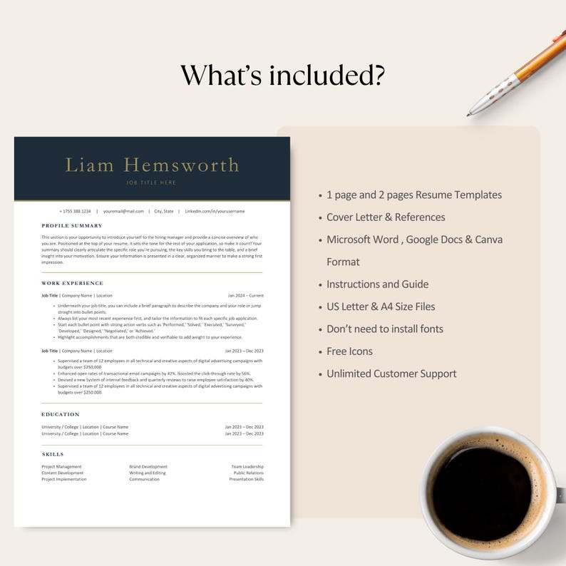 Resume for Developer, ATS Friendly Tech Resume Template Tech, IT ...