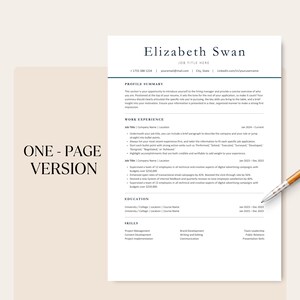 ATS Friendly Resume Template Word, Canva, Google Docs, ATS Resume, ATS ...