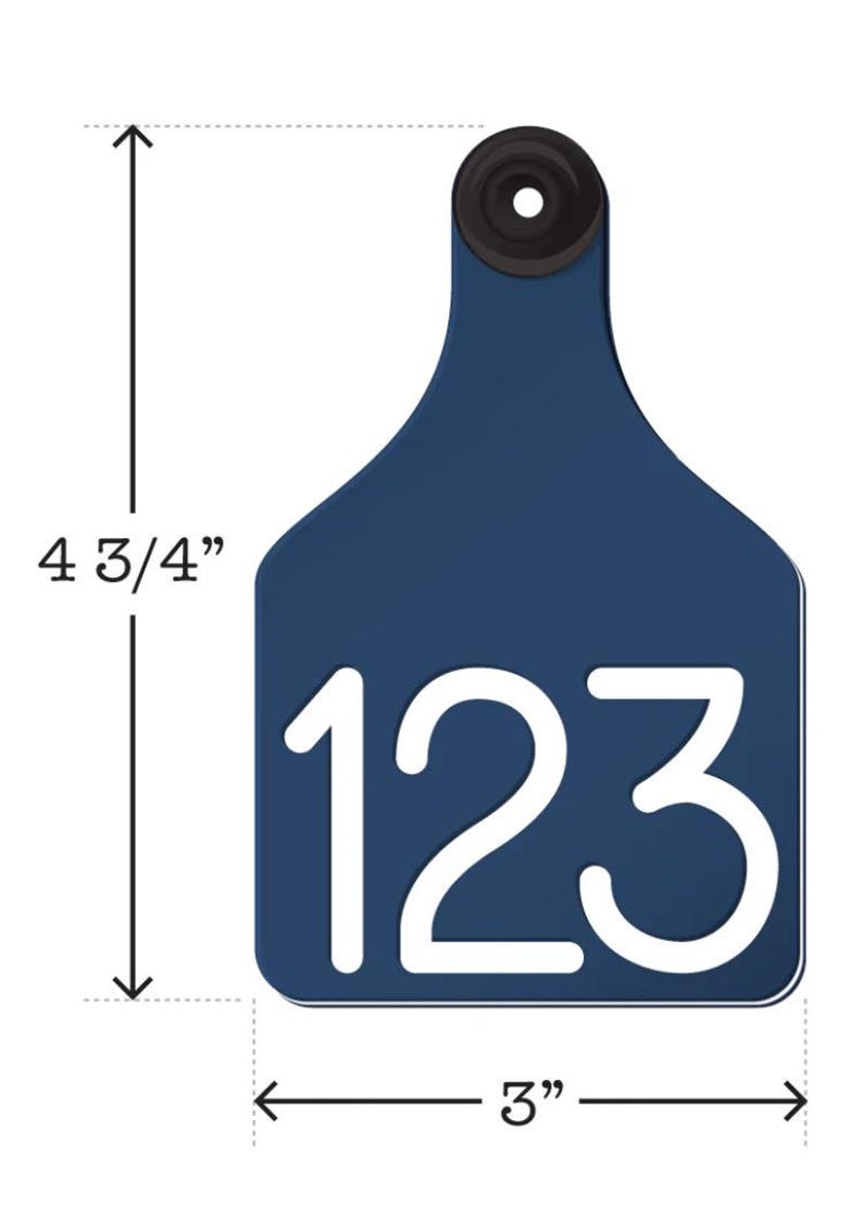 Custom Cattle Tags - Etsy