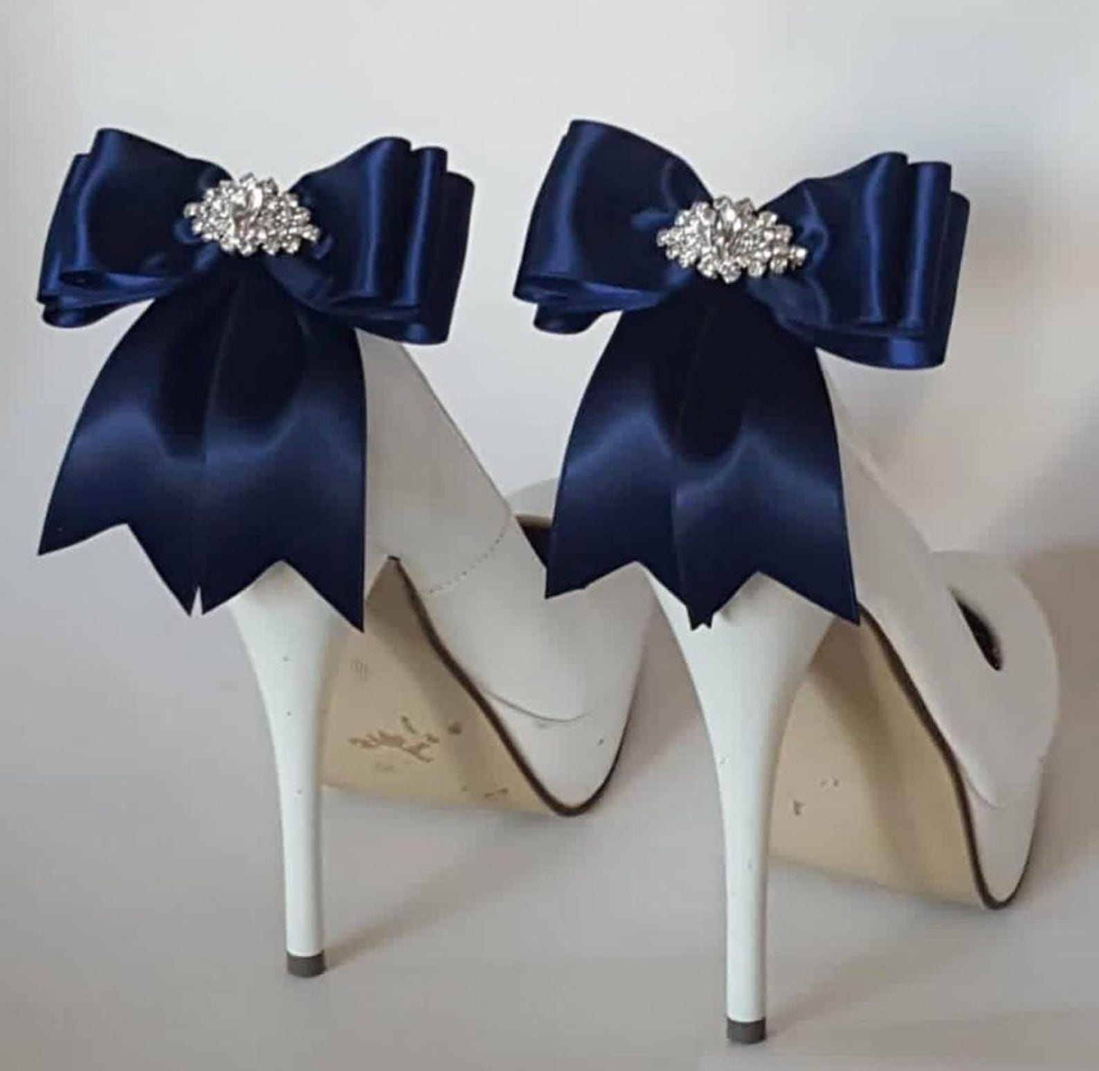Light Pink Bow Shoe Clips, Wedding Shoe Clips, Satin Bow Shoe Clips ...