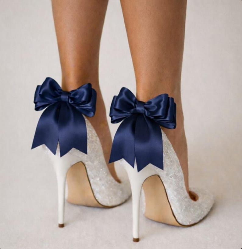 White Satin Bow Shoe Clips, Bridal Shoe Jewelry, Clip on Bows - Etsy