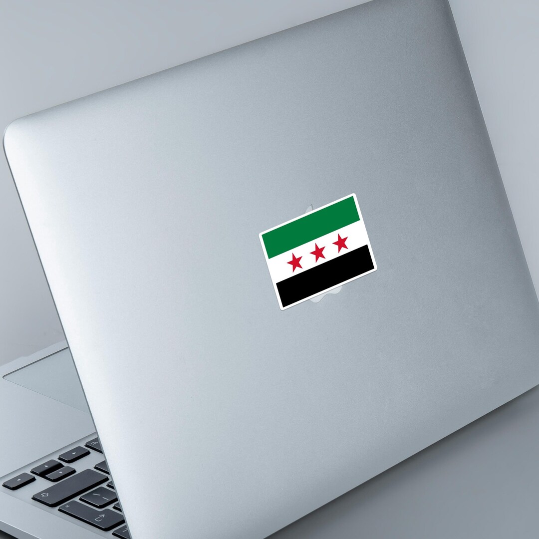 Syrian Flag Laptop Sticker Kiss-cut Sticker, Vinyl Decal, Political ...