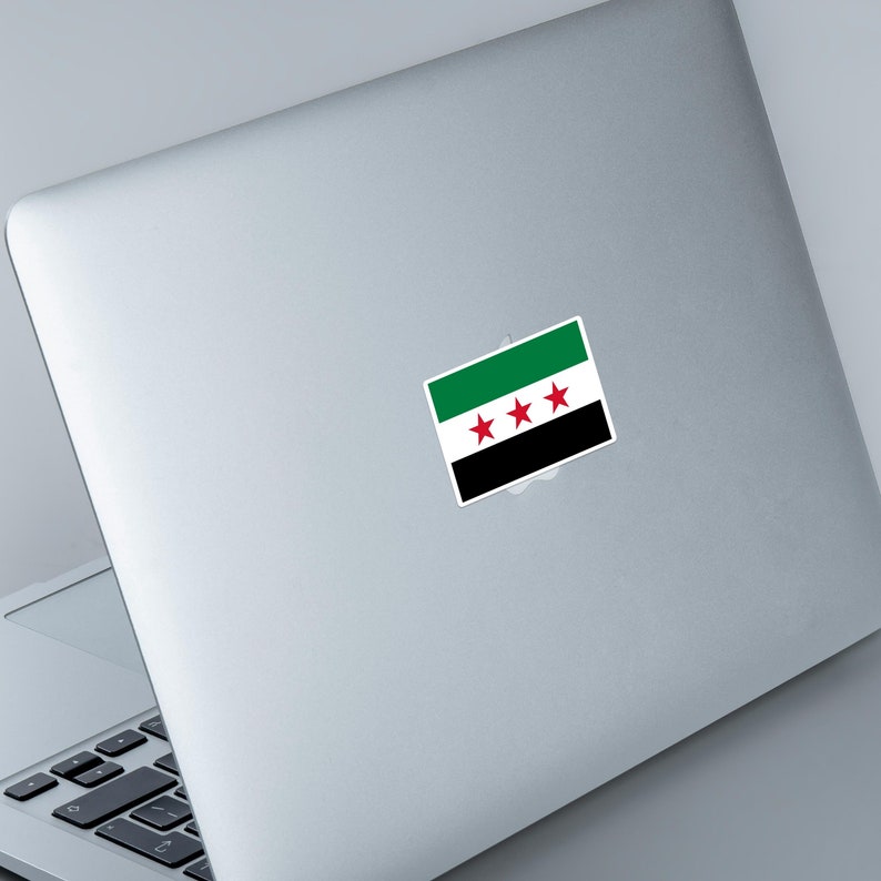 Syrian Flag Laptop Sticker Kiss-cut Sticker, Vinyl Decal, Political ...