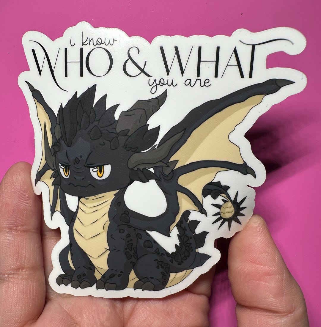 Morningstar Tail Dragon Sticker- Who and What - Etsy