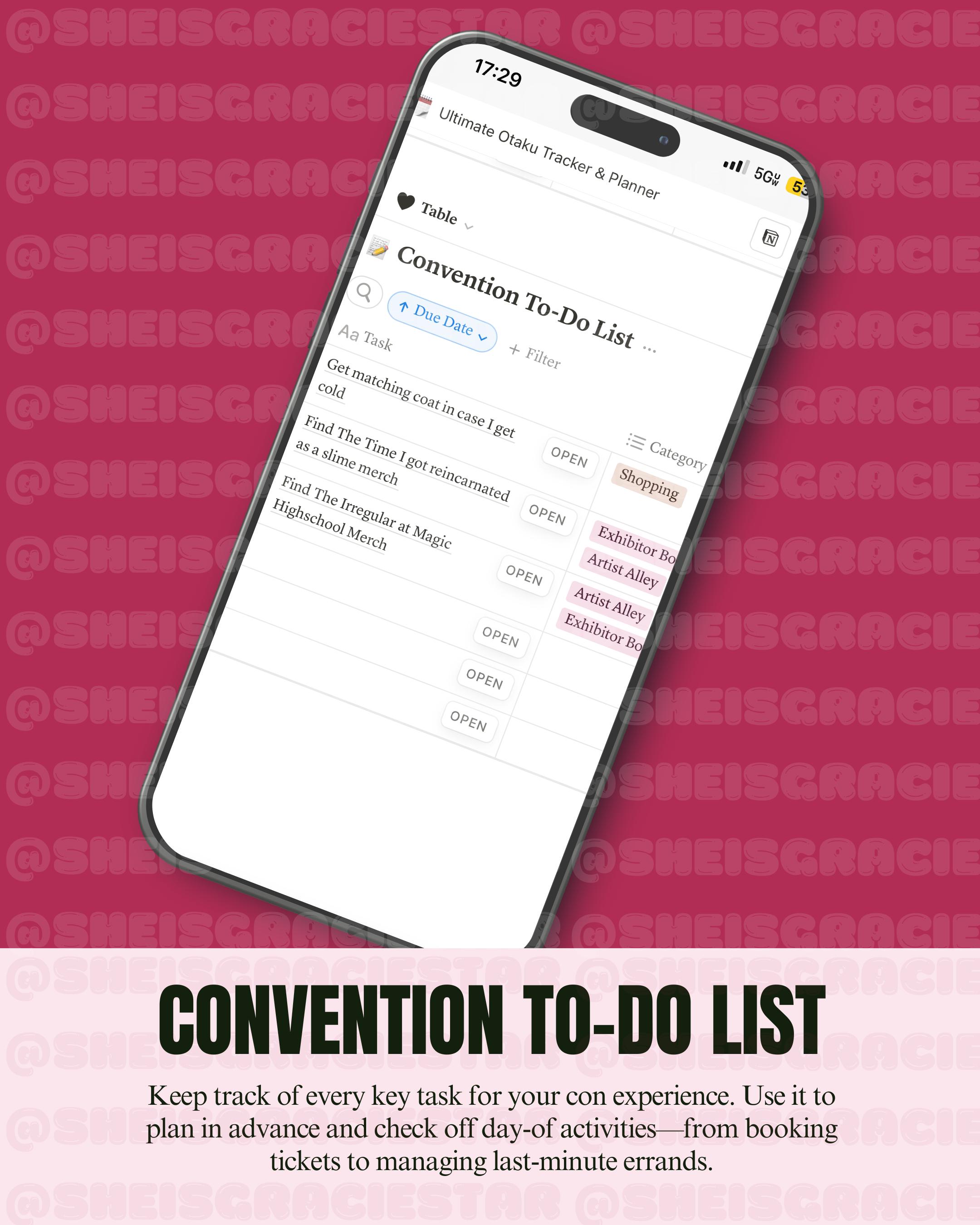 Ultimate Otaku Notion Template Planner – Convention Digital Planner ...