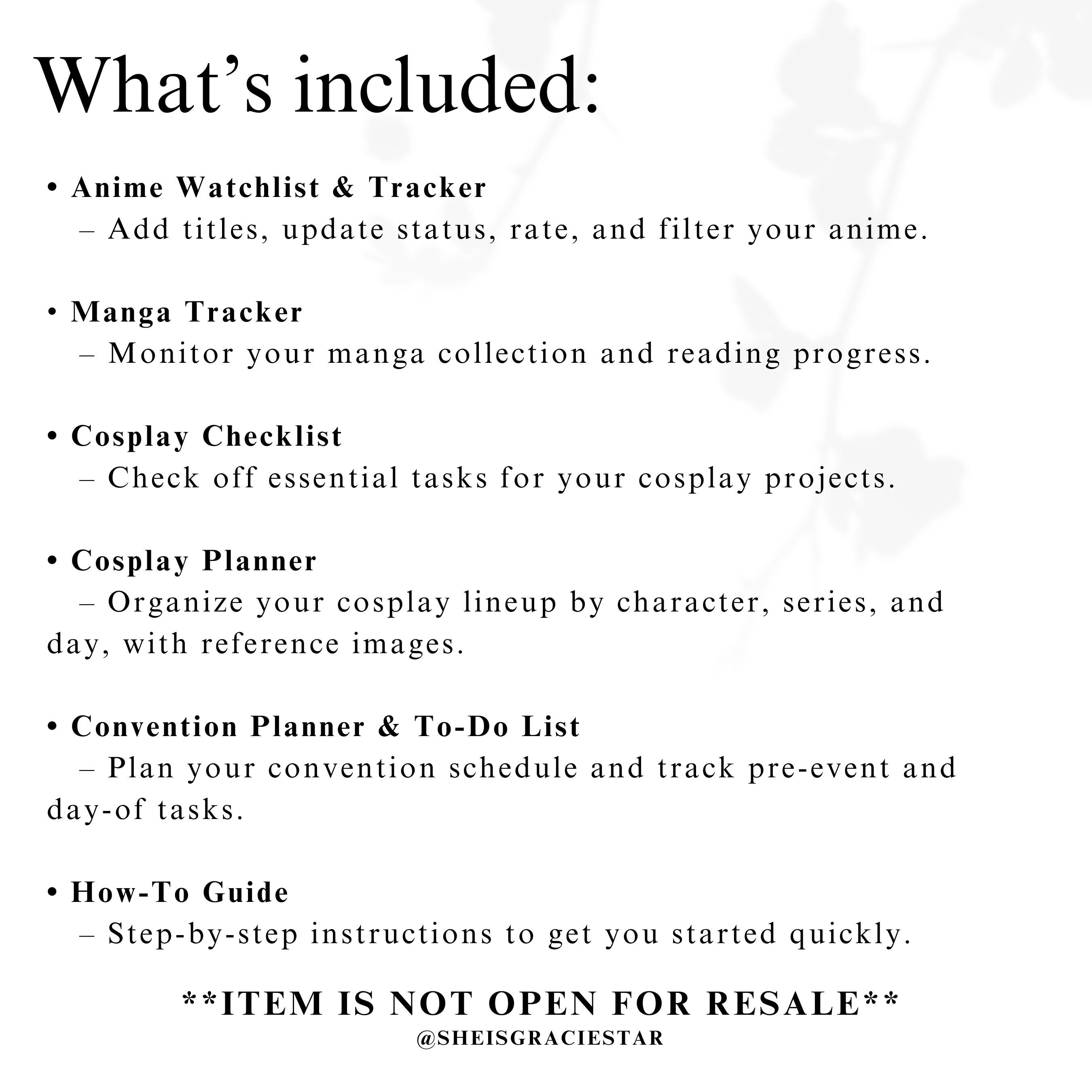 Ultimate Otaku Notion Template Planner – Convention Digital Planner ...