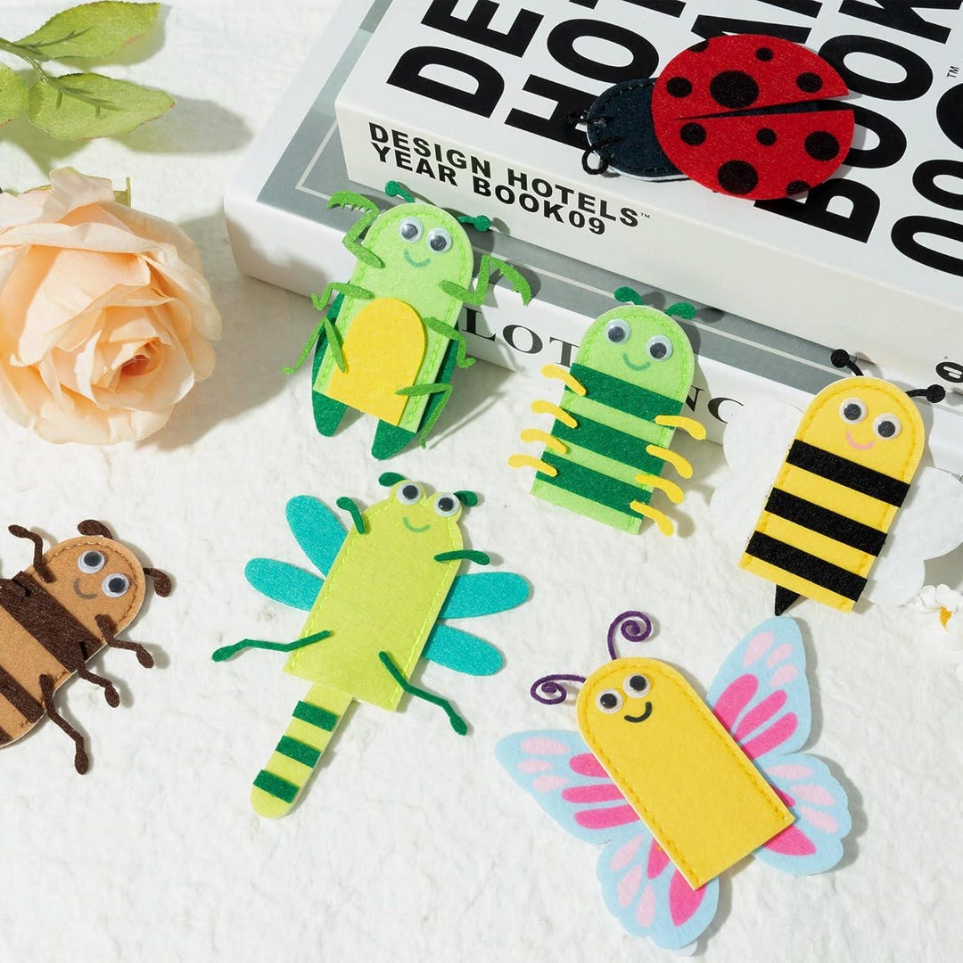Insect Finger Puppets Craft - 21pcs DIY Bugs Felt Hand Puppet Toy ...
