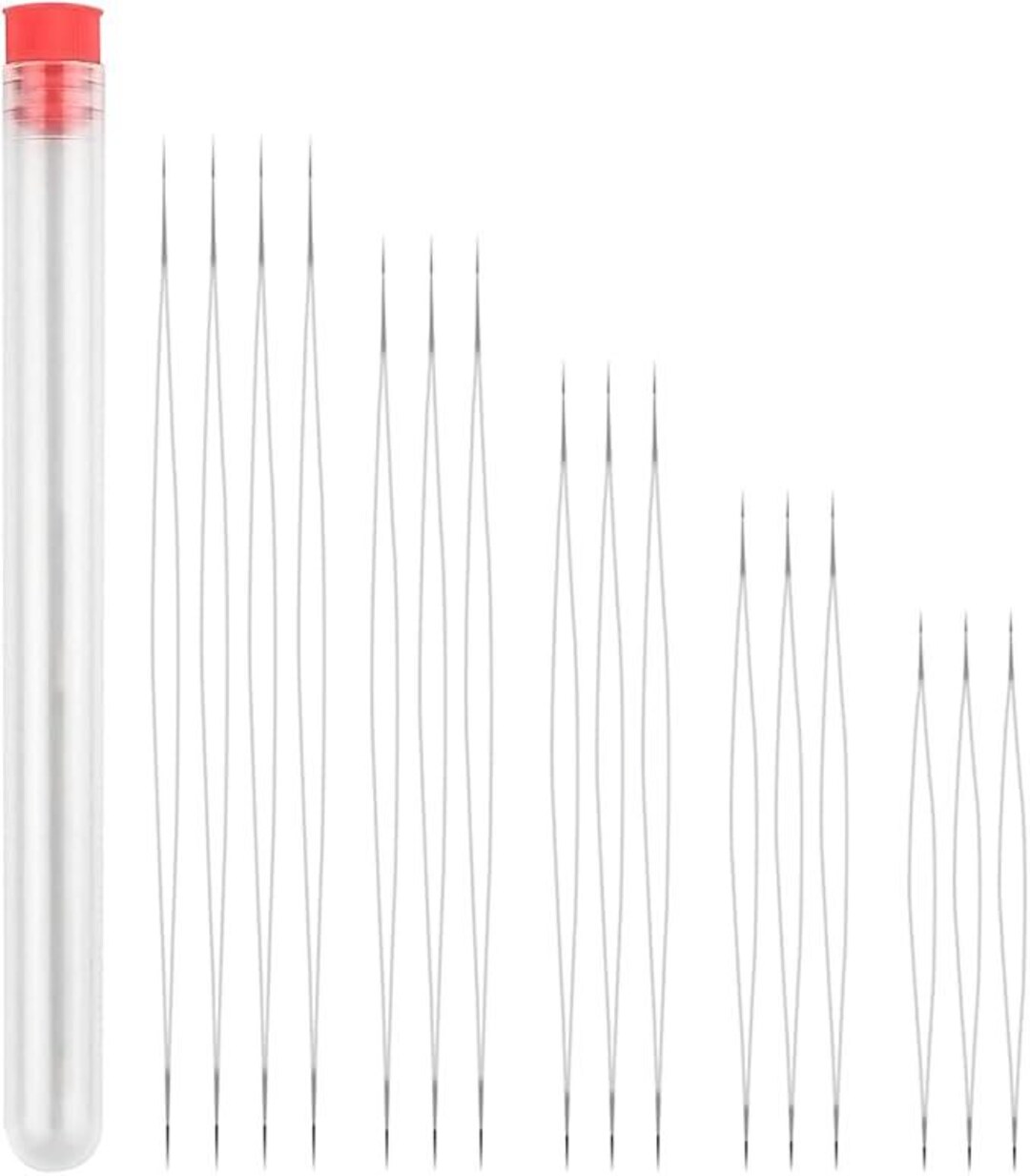 16 Pieces Big Eye Beading Needles Seed Beads Needle Beading Embroidery ...