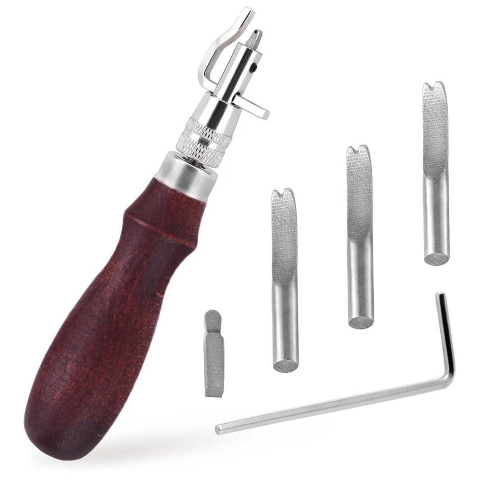 7-in-1 Leather Stitching Groover Tool Set Adjustable Edge Beveler ...