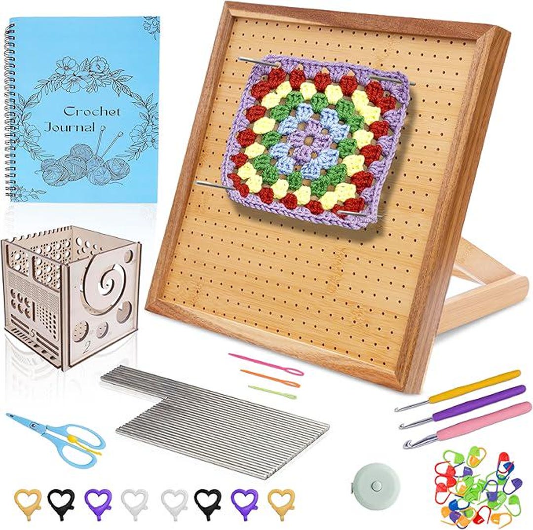 Crochet Blocking Board Kit With 50 Pegs Durable and Easy to Use ...