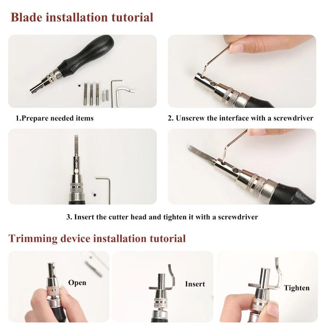 7-in-1 Leather Stitching Groover Tool Set Adjustable Edge Beveler ...