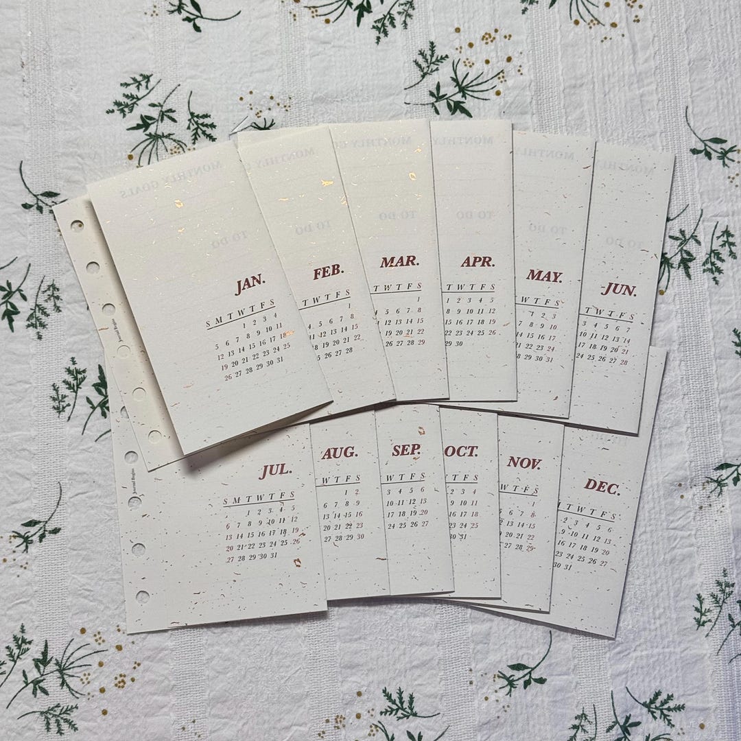 2025 Planner Calendar Dividers INSERT PACK Binder Inserts - Etsy