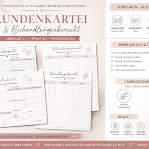 Cosmetics Customer File Template PDF | Customer Card & Treatment ...