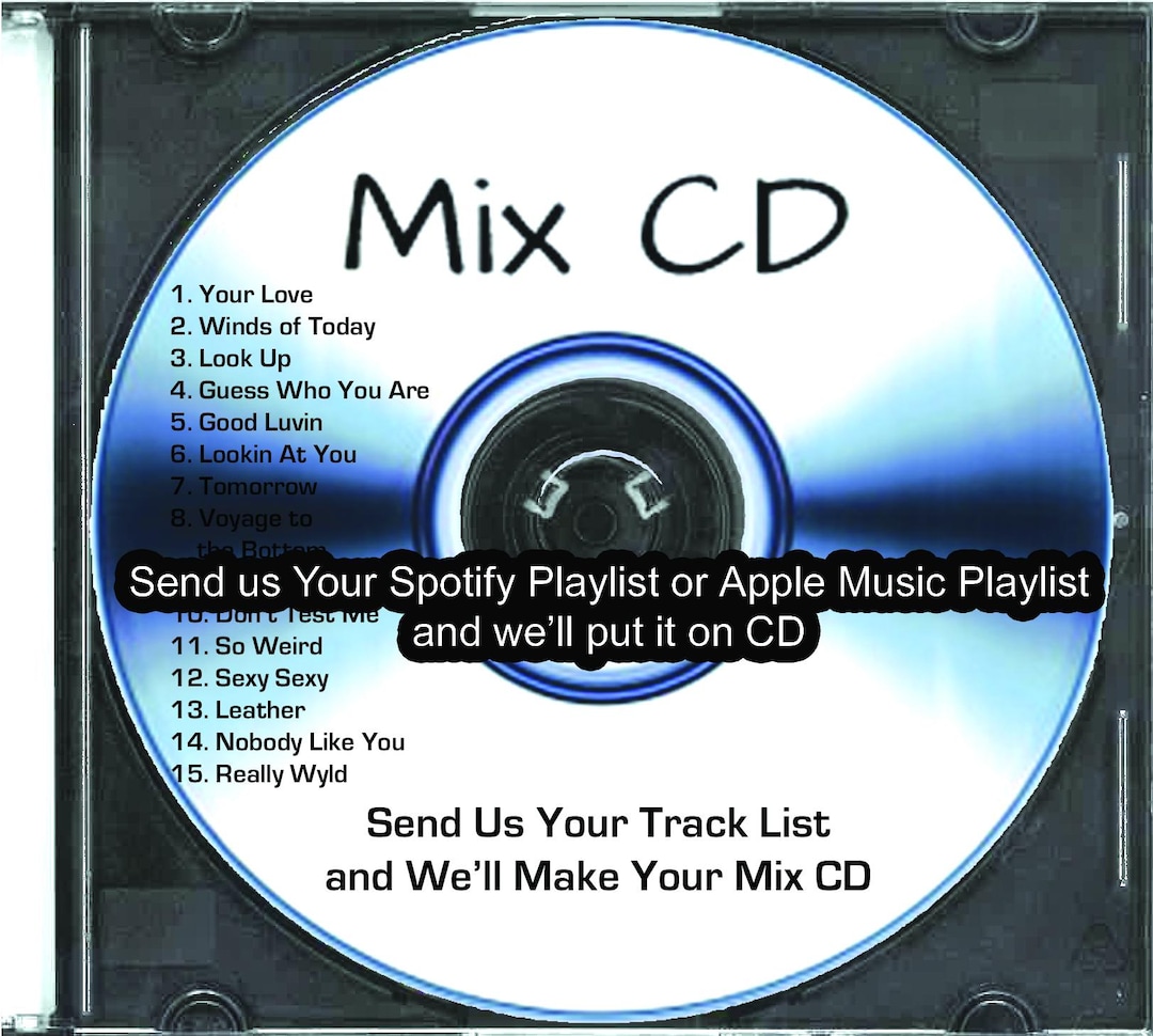 Mix CD, We Will Make You a Custom Mix Cd, Cd Mixtape, Mixtape Cd From ...