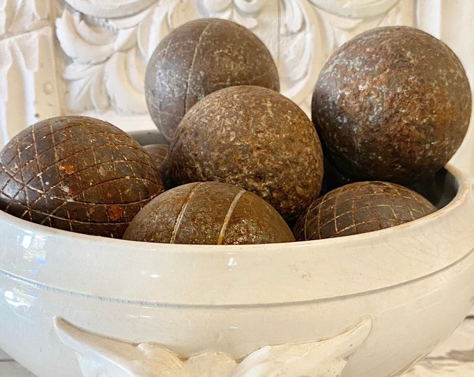 Rustic French Antique Pétanque Iron Balls Individually - Etsy