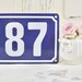 Antique French Handpainted Enamel House Number Plates/ Blue | Etsy