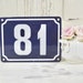 Antique French Handpainted Enamel House Number Plates/ Blue | Etsy