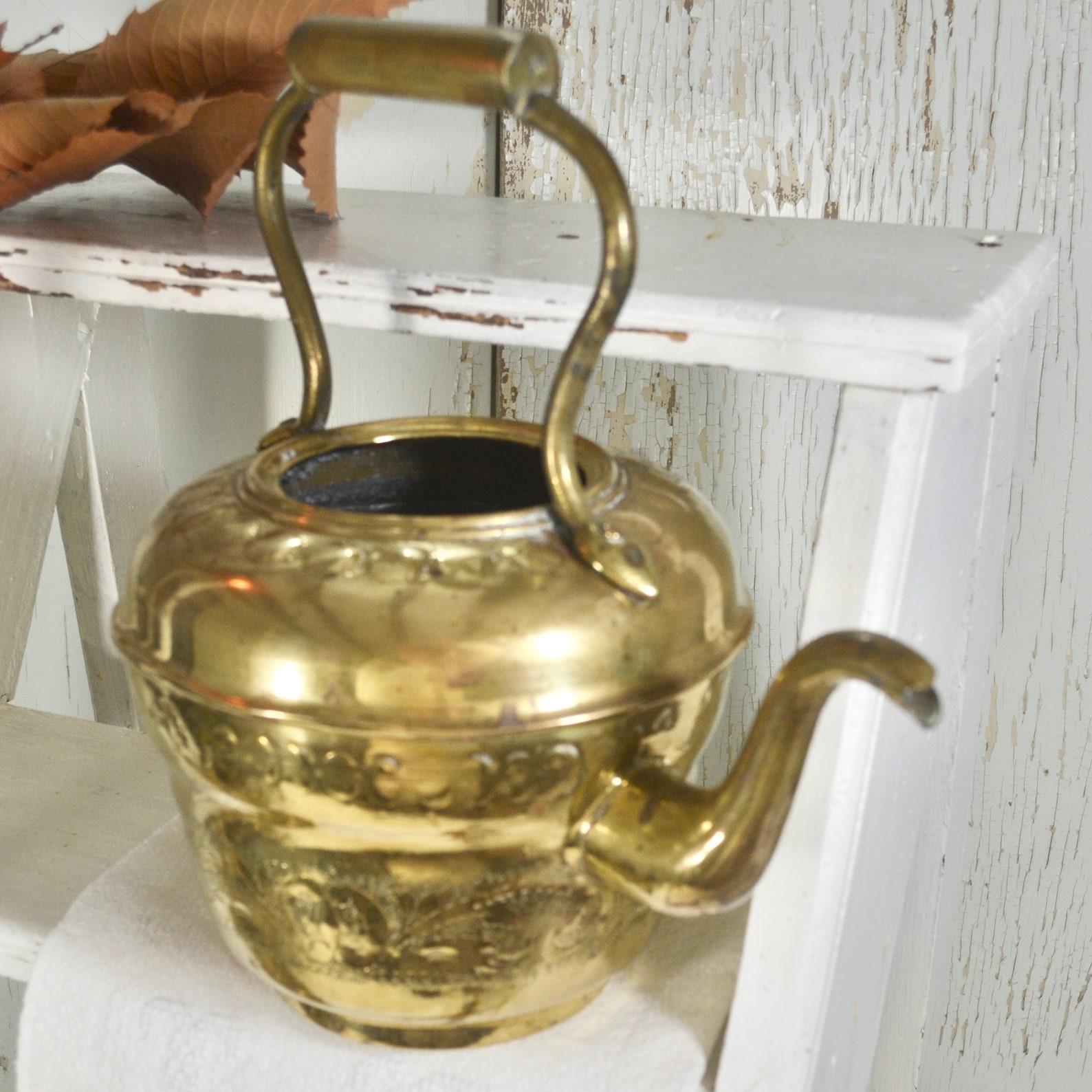Antique French Brass Kettle - Etsy