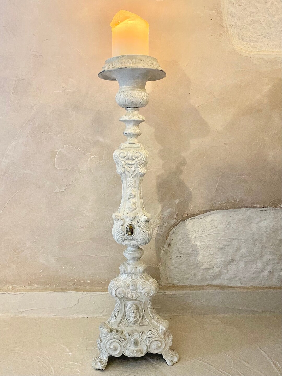 Stunning Antique French Tall Catholic Church Candlestick - Etsy